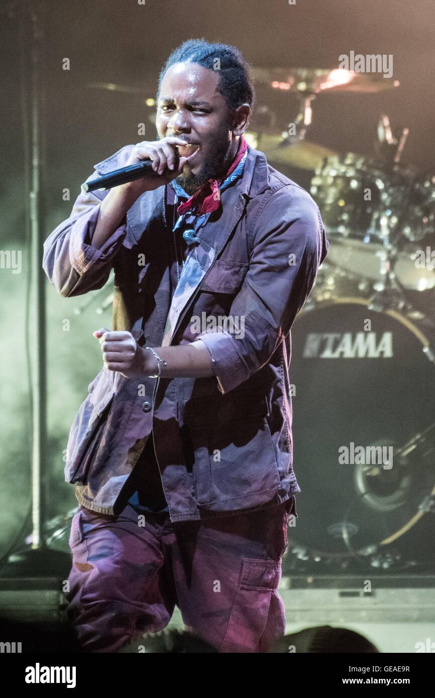 New York, NY, USA. 23rd July, 2016. Kendrick Lamar on stage for ...