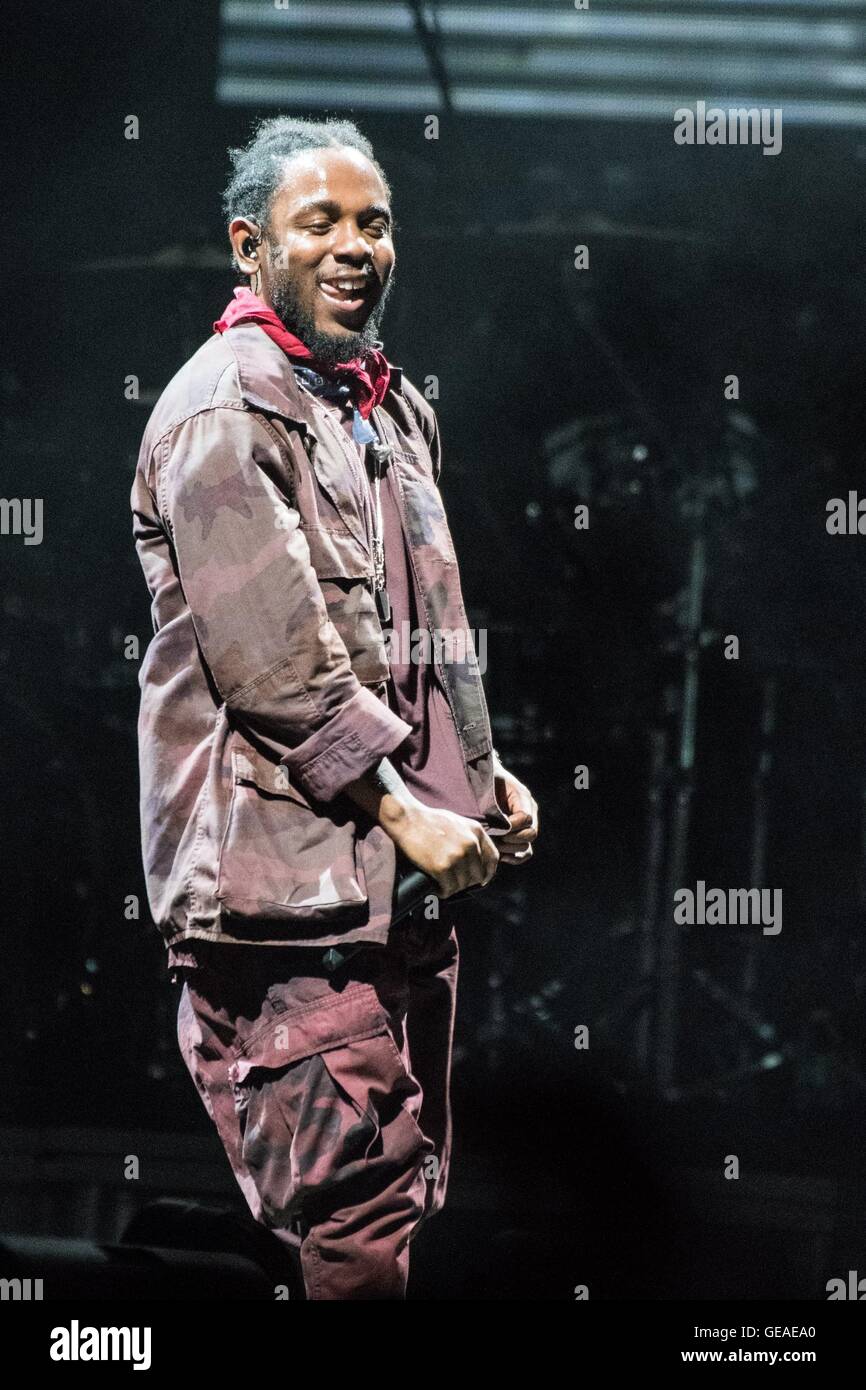 New York, NY, USA. 23rd July, 2016. Kendrick Lamar on stage for ...