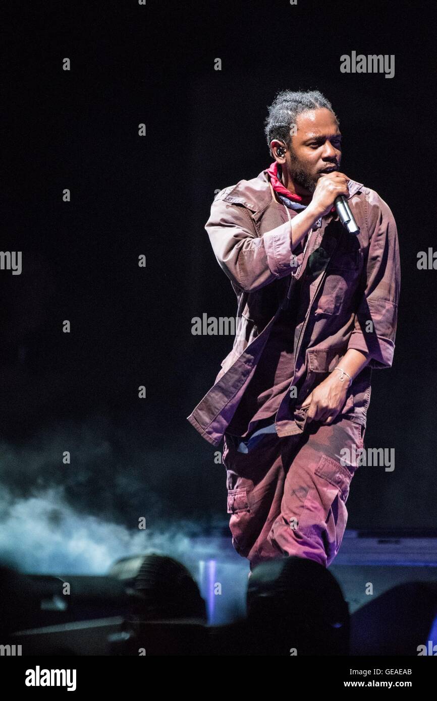 New York, NY, USA. 23rd July, 2016. Kendrick Lamar on stage for ...