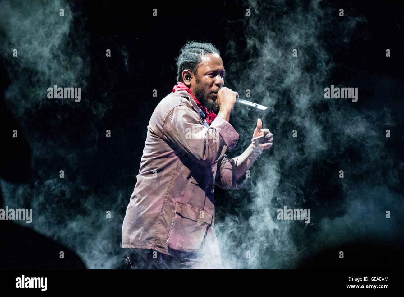 New York, NY, USA. 23rd July, 2016. Kendrick Lamar on stage for ...
