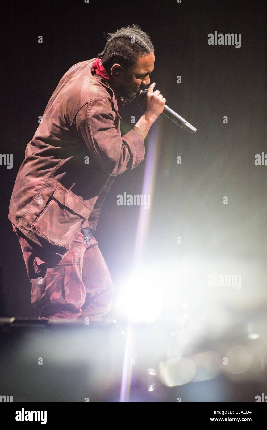 New York, NY, USA. 23rd July, 2016. Kendrick Lamar on stage for ...
