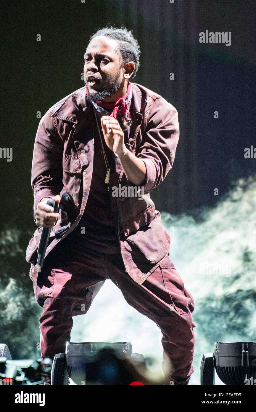 New York, NY, USA. 23rd July, 2016. Kendrick Lamar on stage for ...