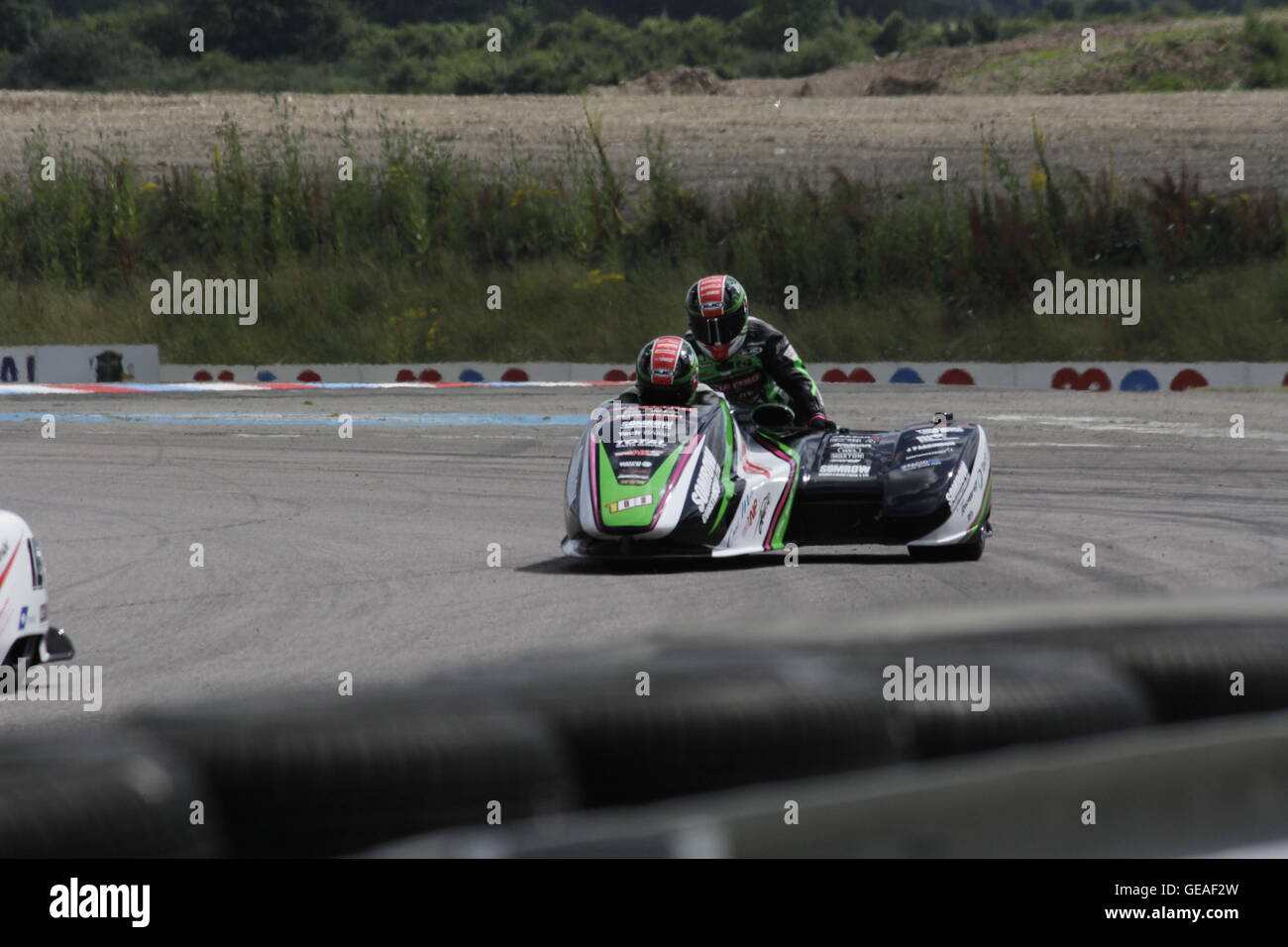 Ricky Stevens and Ryan Charlwood riding in the qualifying rounds of the ...
