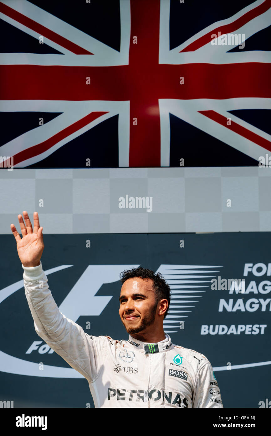 Mercedes driver lewis hamilton poses hi-res stock photography and ...