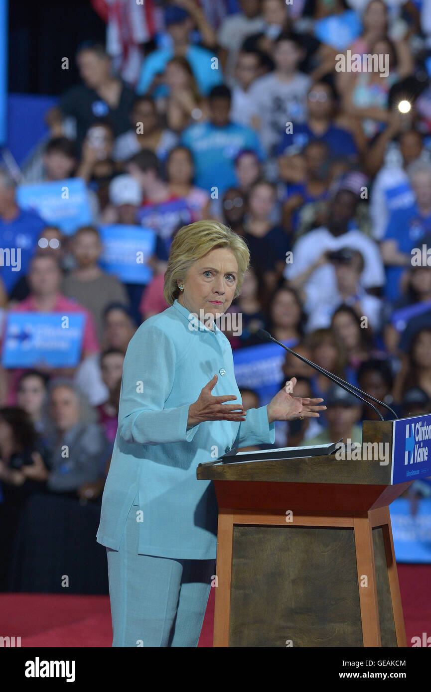 MIAMI, FL - JULY 23: Democratic Presumptive Nominee for President ...