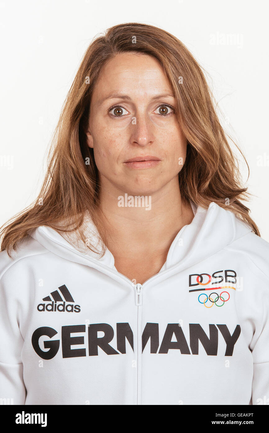 Hannover, Germany. 20th July, 2016. Kathrin Klaas poses at a photocall ...