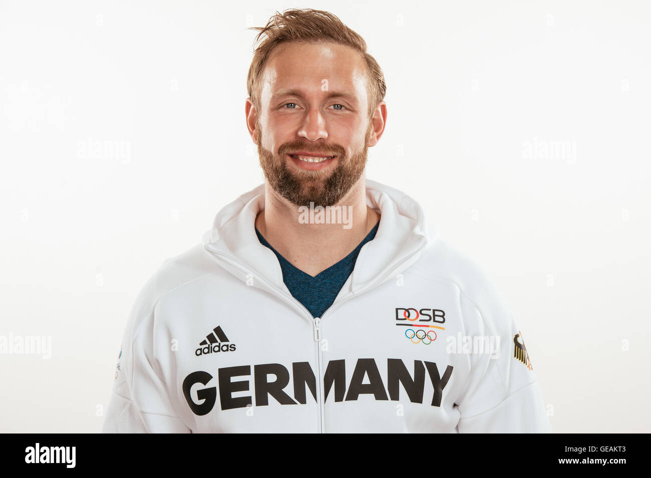 Hannover, Germany. 21st July, 2016. Robert Harting poses at a photocall ...