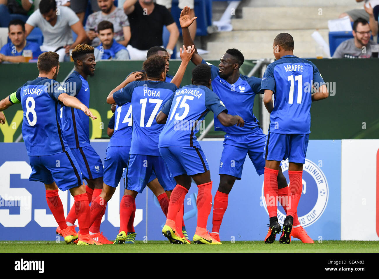 Sinsheim, Germany. 24th July, 2016. France's Jean-Kevin Augustin (2-R ...