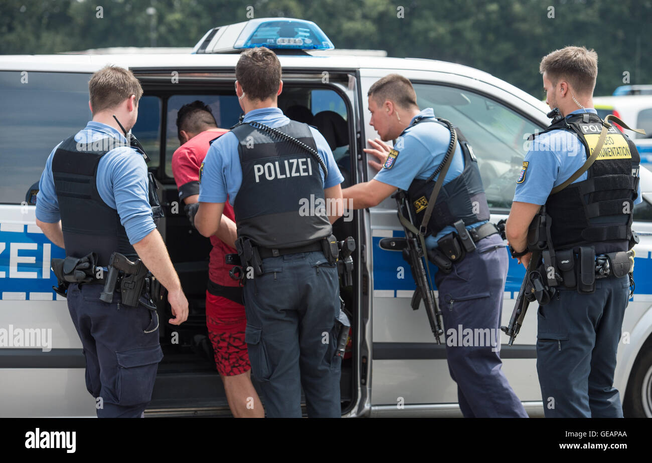 Man handcuffed police car hi-res stock photography and images - Alamy