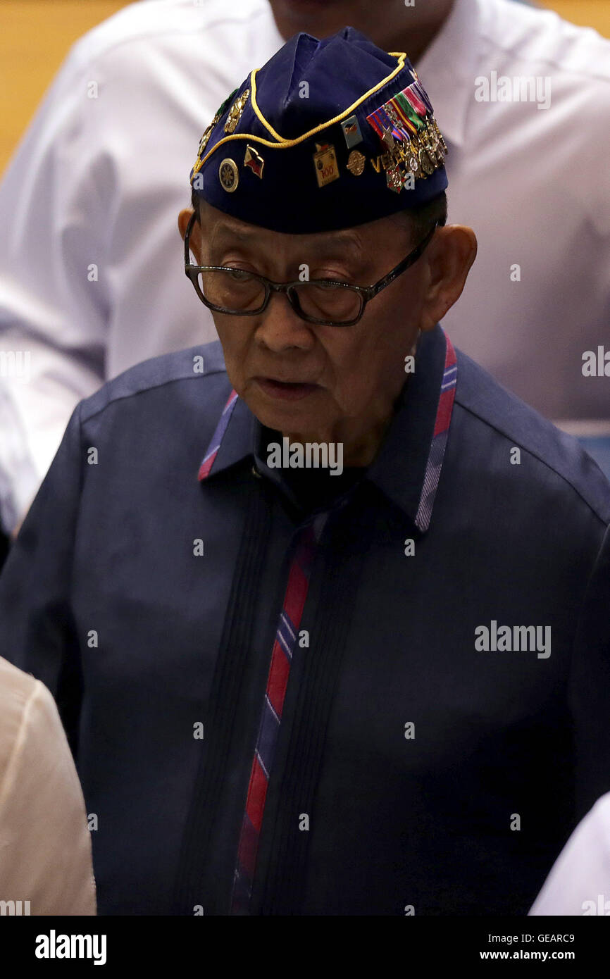 Quezon City, Philippines. 25th July, 2016. Former Philippine President ...