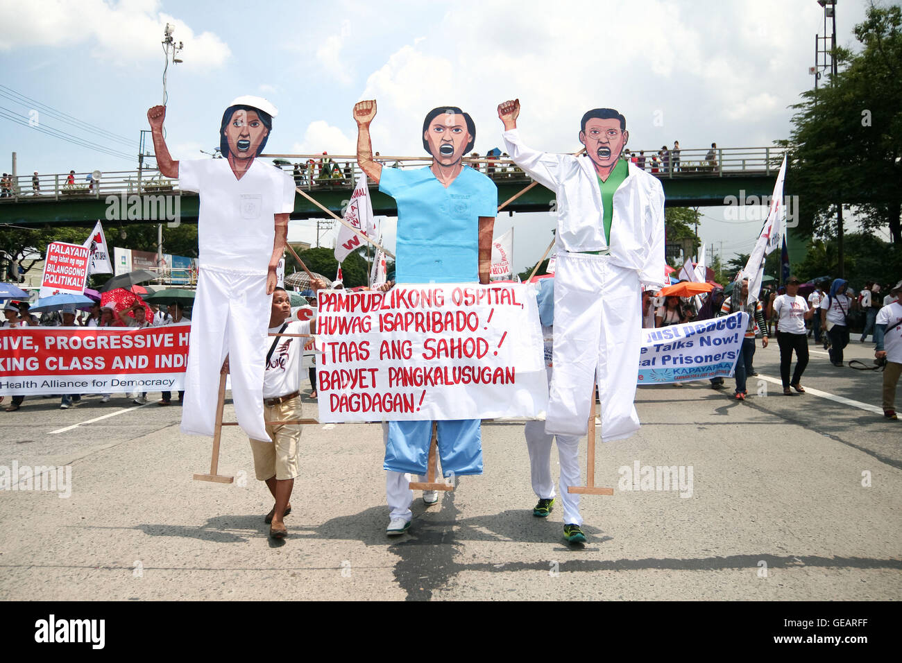 Philippines. 25th July, 2016. Thousands of activists marched to the ...
