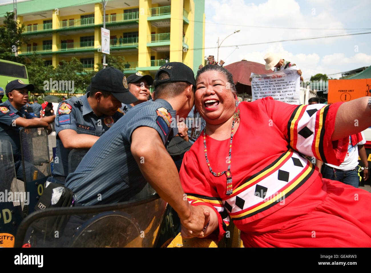 Quezon City, Philippines. 25th July, 2016. Commediene and activist MAE ...