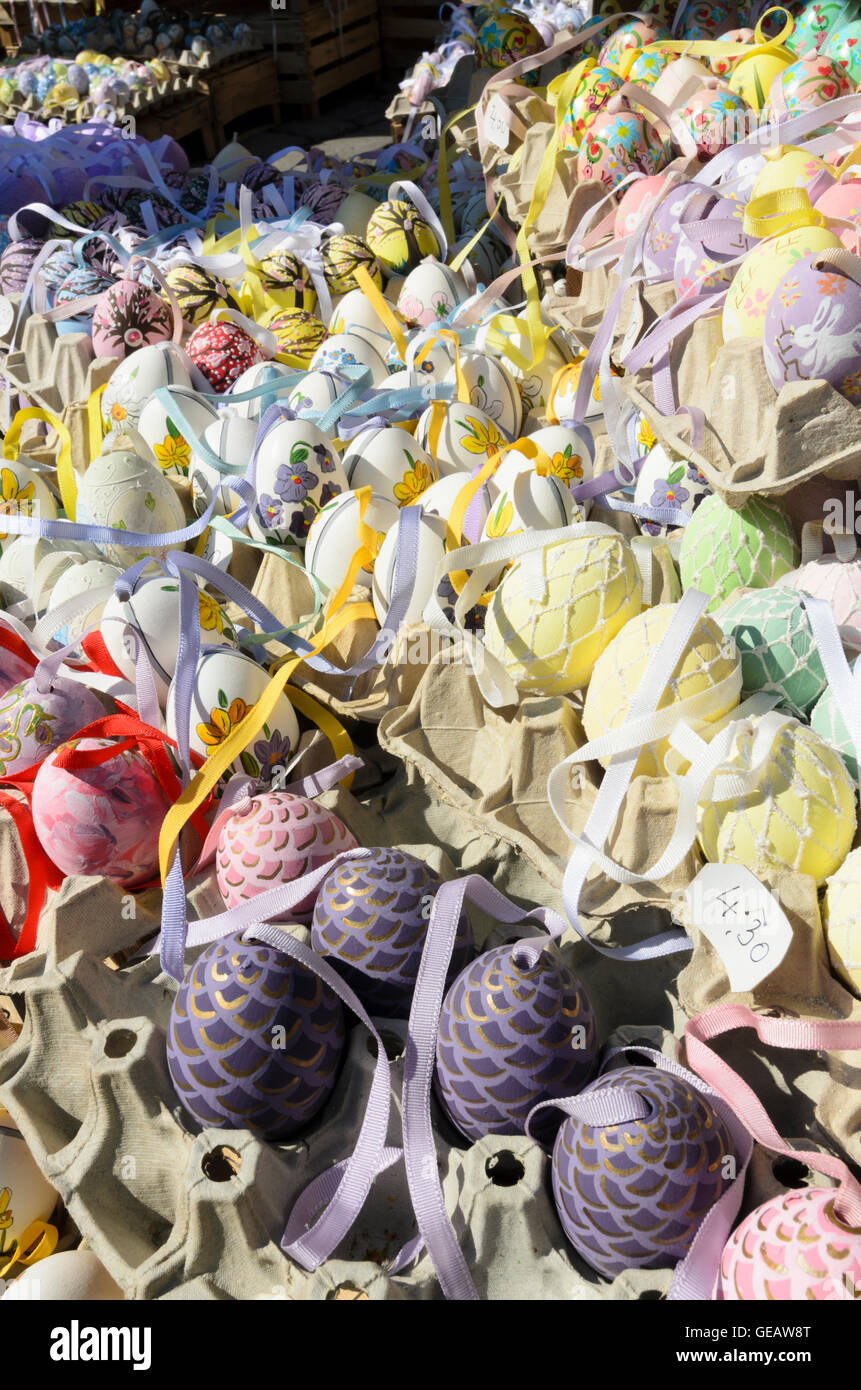 Wien, Vienna: painted Easter eggs on an Easter Fair, market, Austria ...