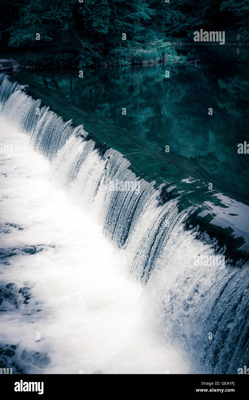 Germany, Saxony, lake and flowing water Stock Photo - Alamy