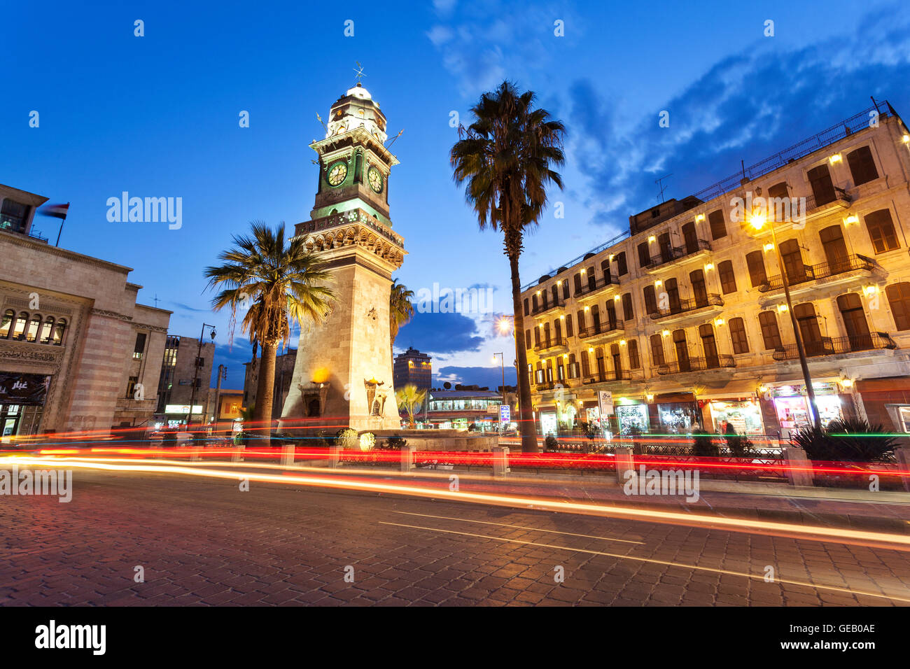 Syria, Aleppo, Bab al-Faraj clock tower Stock Photo - Alamy