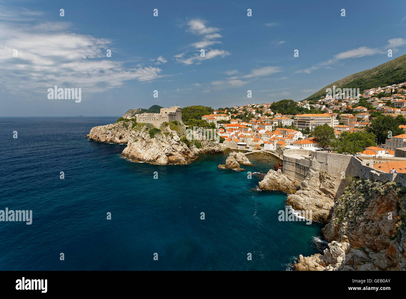 Fort lovrijenac is a historical site in dubrovnik hi-res stock ...