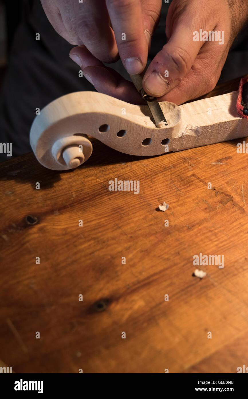 Luthier working chisel in close hi-res stock photography and images - Alamy