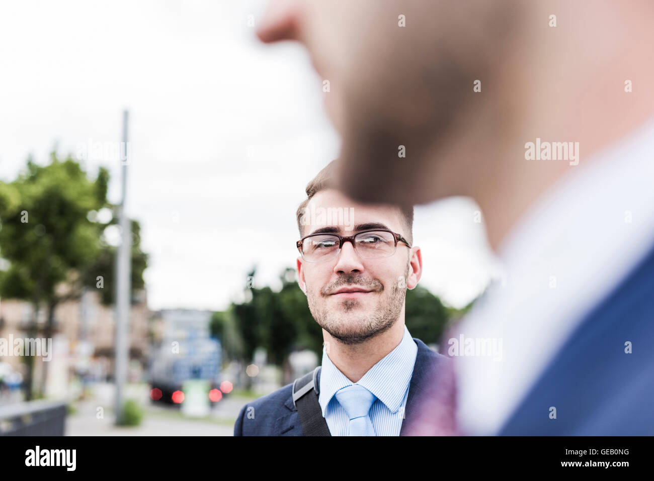 Two businessmen in the city, close up Stock Photo - Alamy