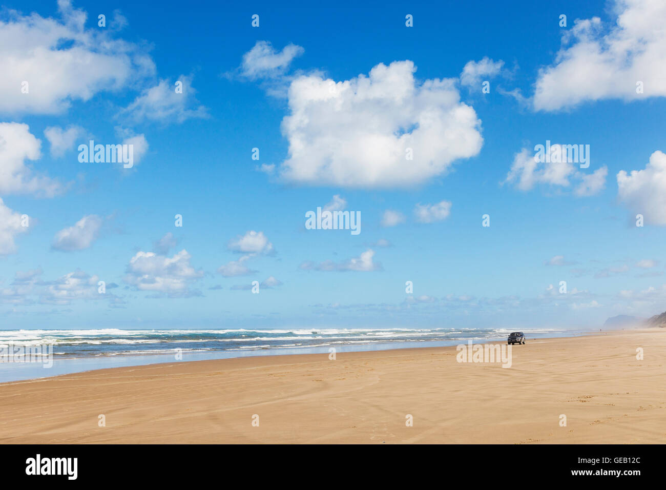 New Zealand, North Island, Northland, Ripiro Beach, Tasman Sea, longest ...