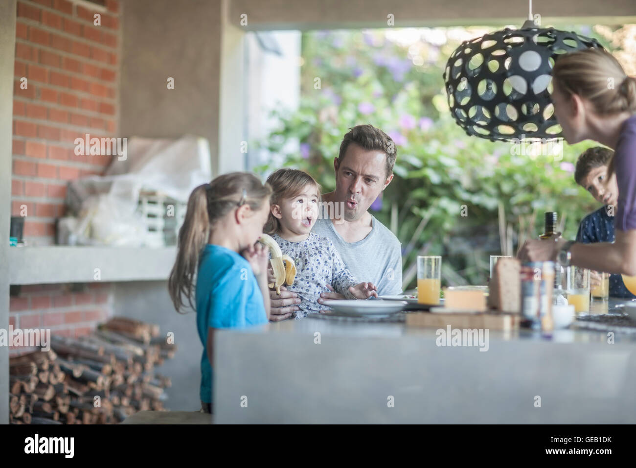 Father baby girl lunch hi-res stock photography and images - Alamy