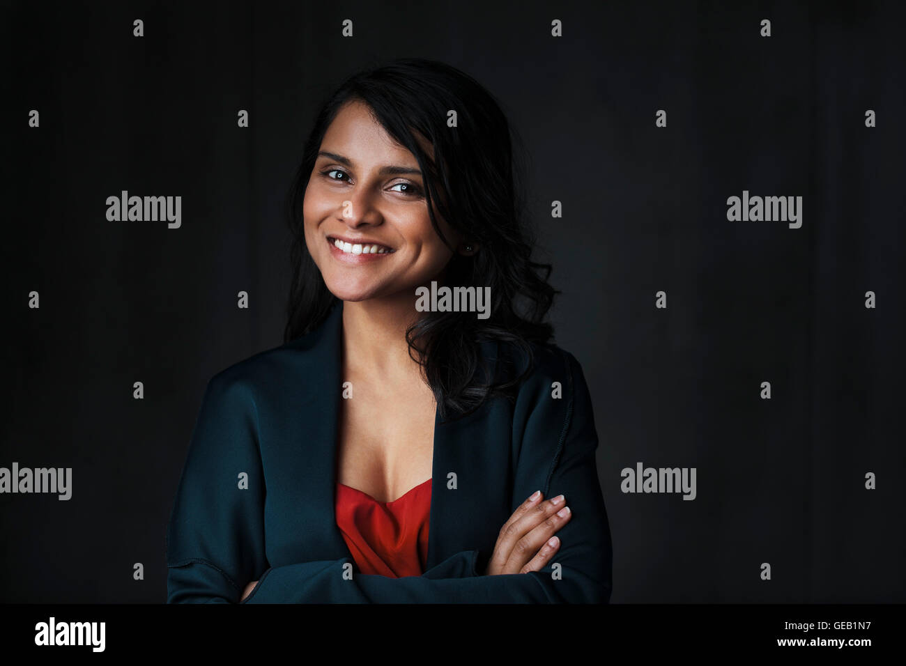 Portrait of female Indian, smiling Stock Photo - Alamy