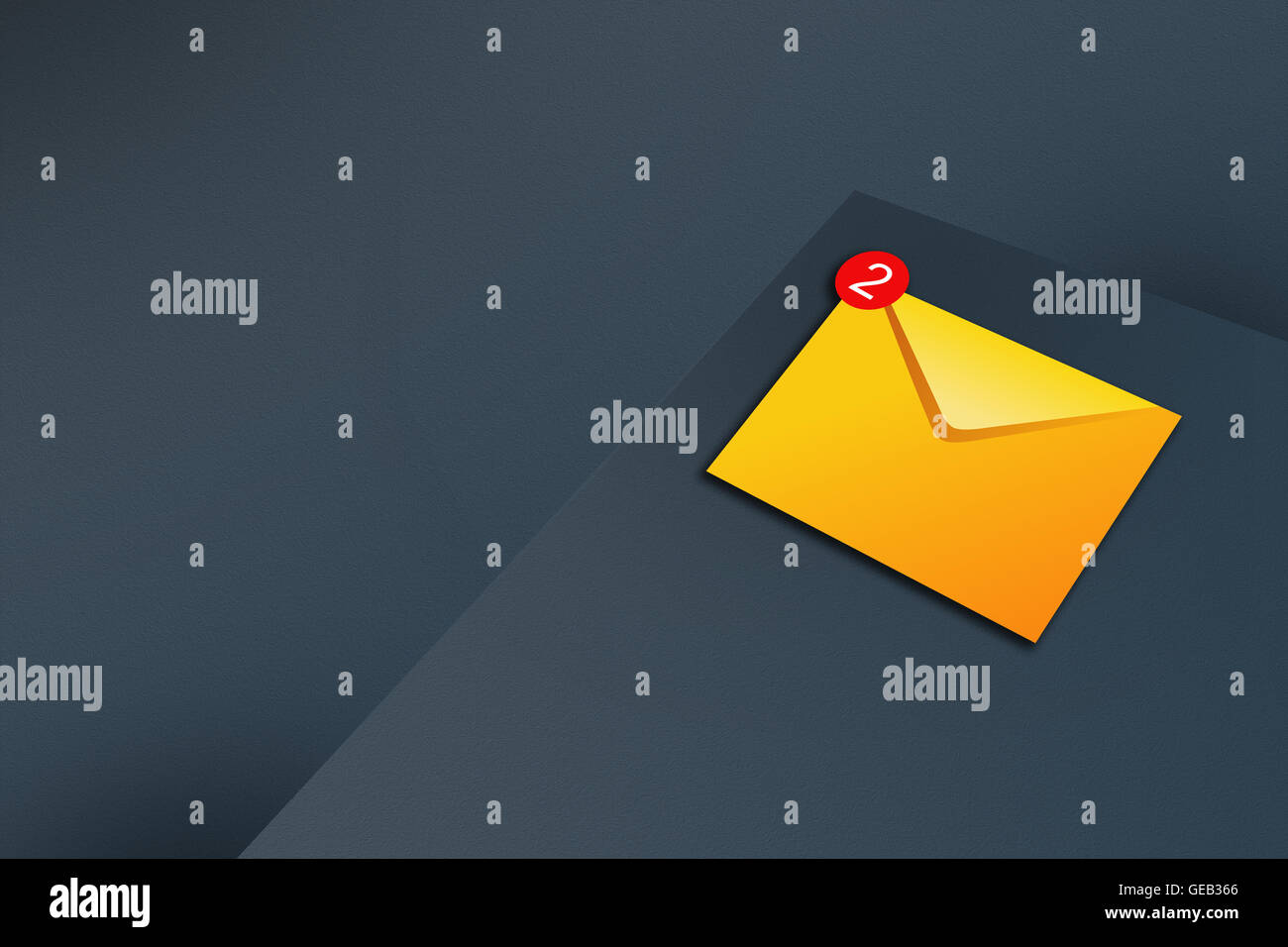 Abstract background with dark gray metal layers and email icon Stock ...