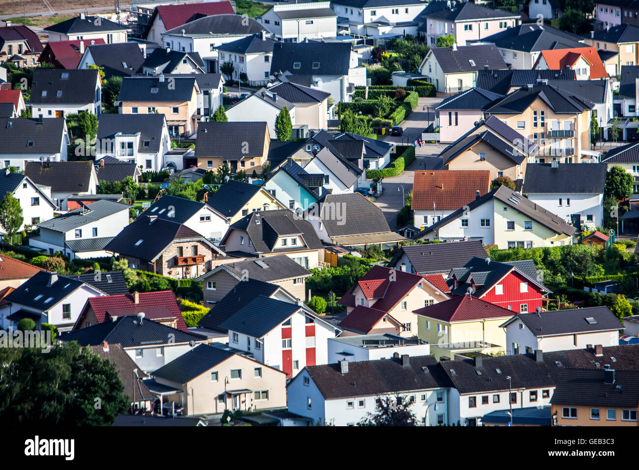 Family houses and apartment buildings, residential development ...