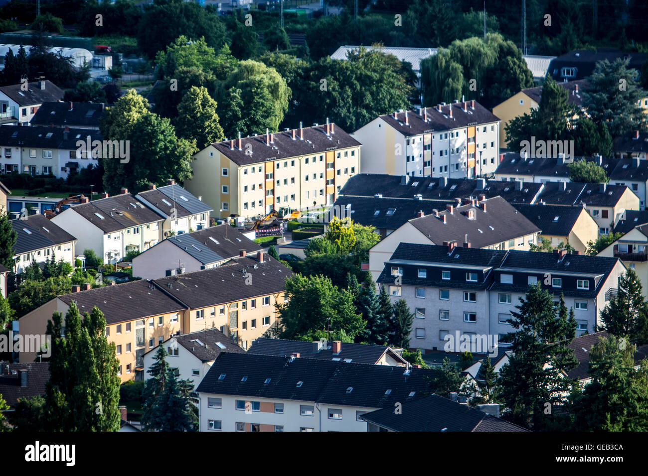 Family houses and apartment buildings, residential development ...