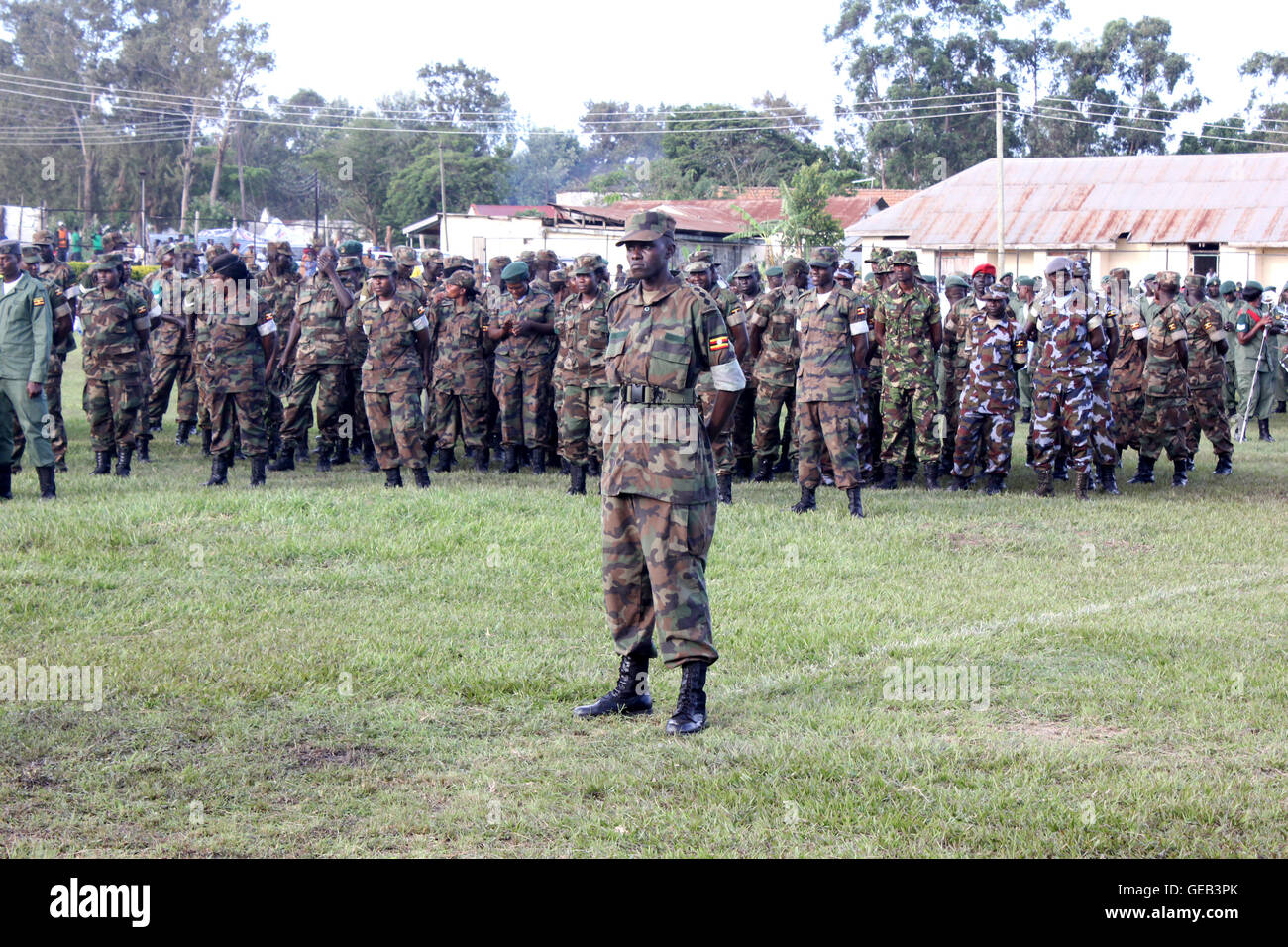 Uganda People defense Forces (UPDF) mount a parade during the Inter ...