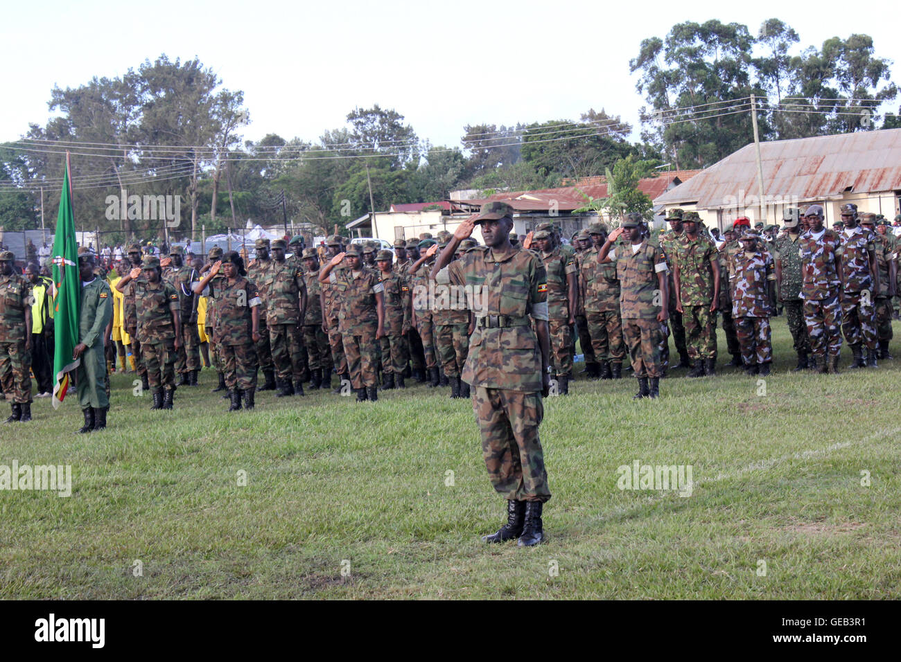 Uganda People defense Forces (UPDF) mount a parade during the Inter ...