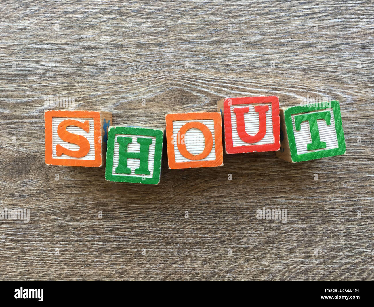 Verb shout hi-res stock photography and images - Alamy