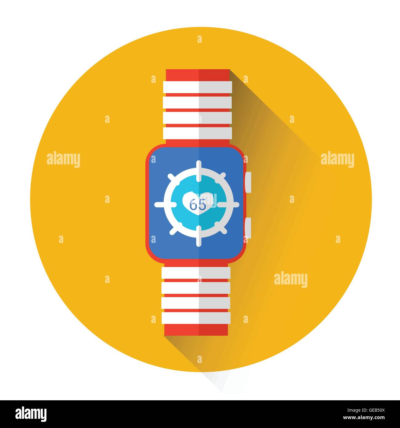 Smart Watch Heart Pulse Monitor Icon Stock Vector Image & Art - Alamy