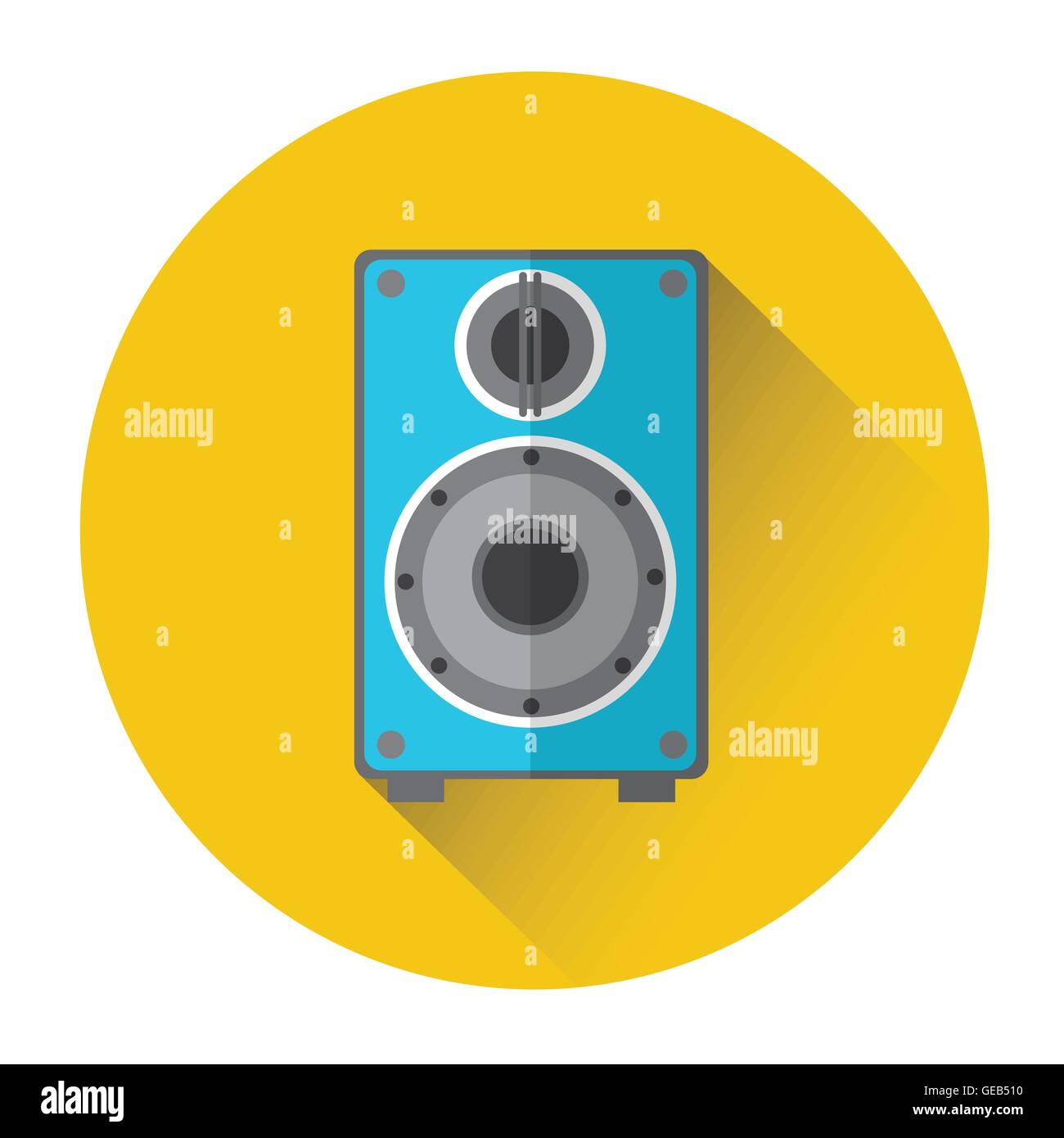 Music Studio Audio Monitor Speakers Column Icon Stock Vector Image ...