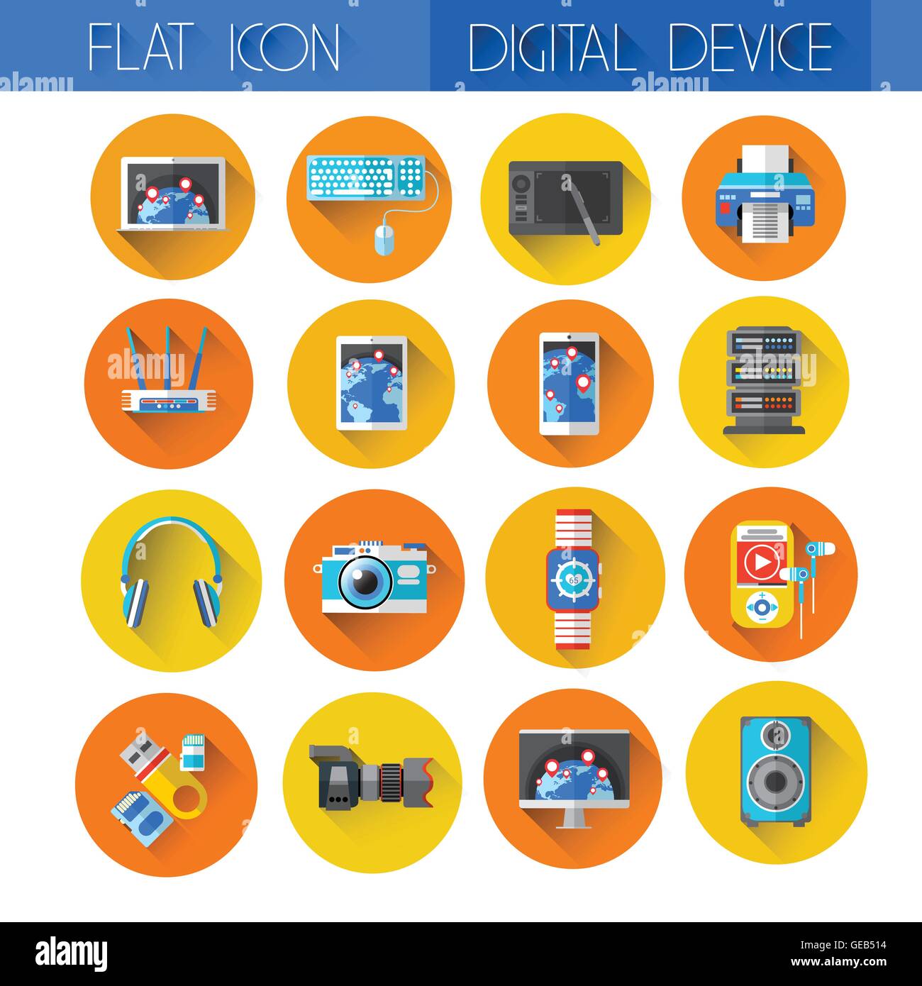Digital Devices Icon Set Collection Stock Vector Image & Art - Alamy