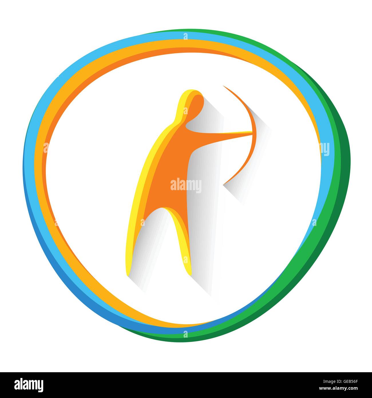 Archer With Archery Sport Game Logo Competition Stock Vector Image ...