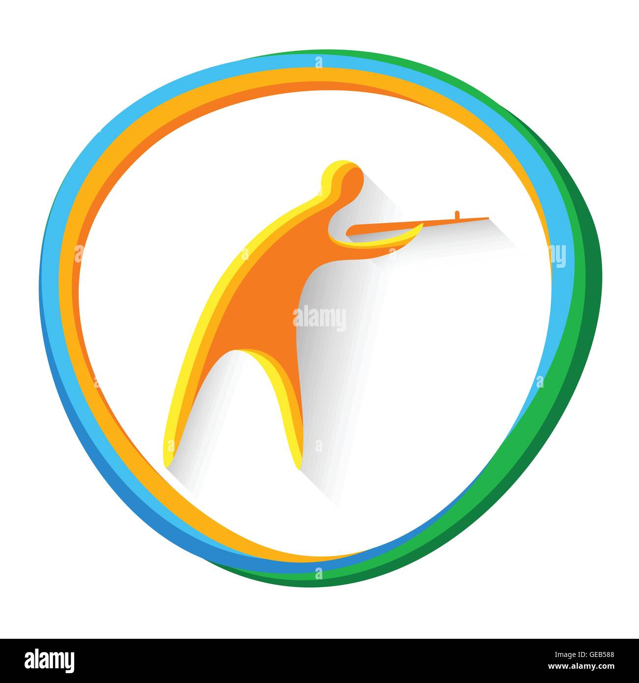 Shooting Athlete Sport Competition Icon Stock Vector Image & Art - Alamy