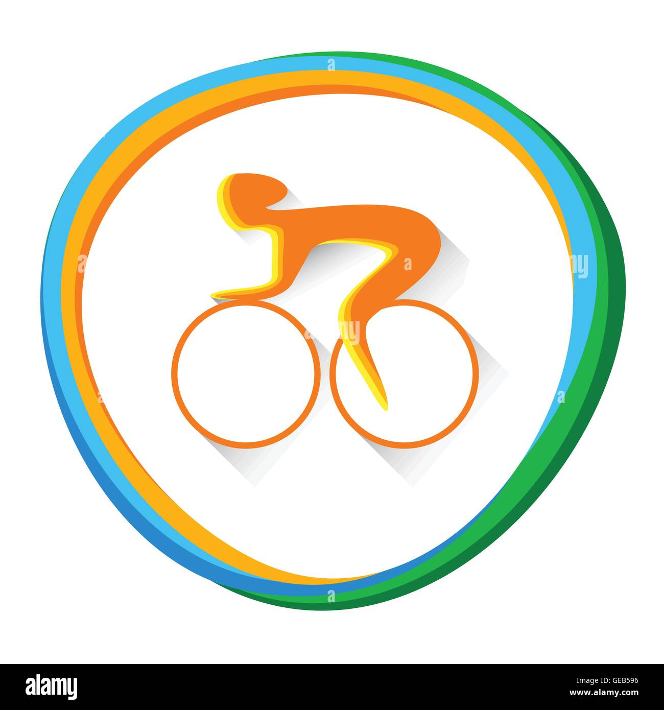 Cycling Track Sportsman Sport Competition Icon Stock Vector Image & Art ...