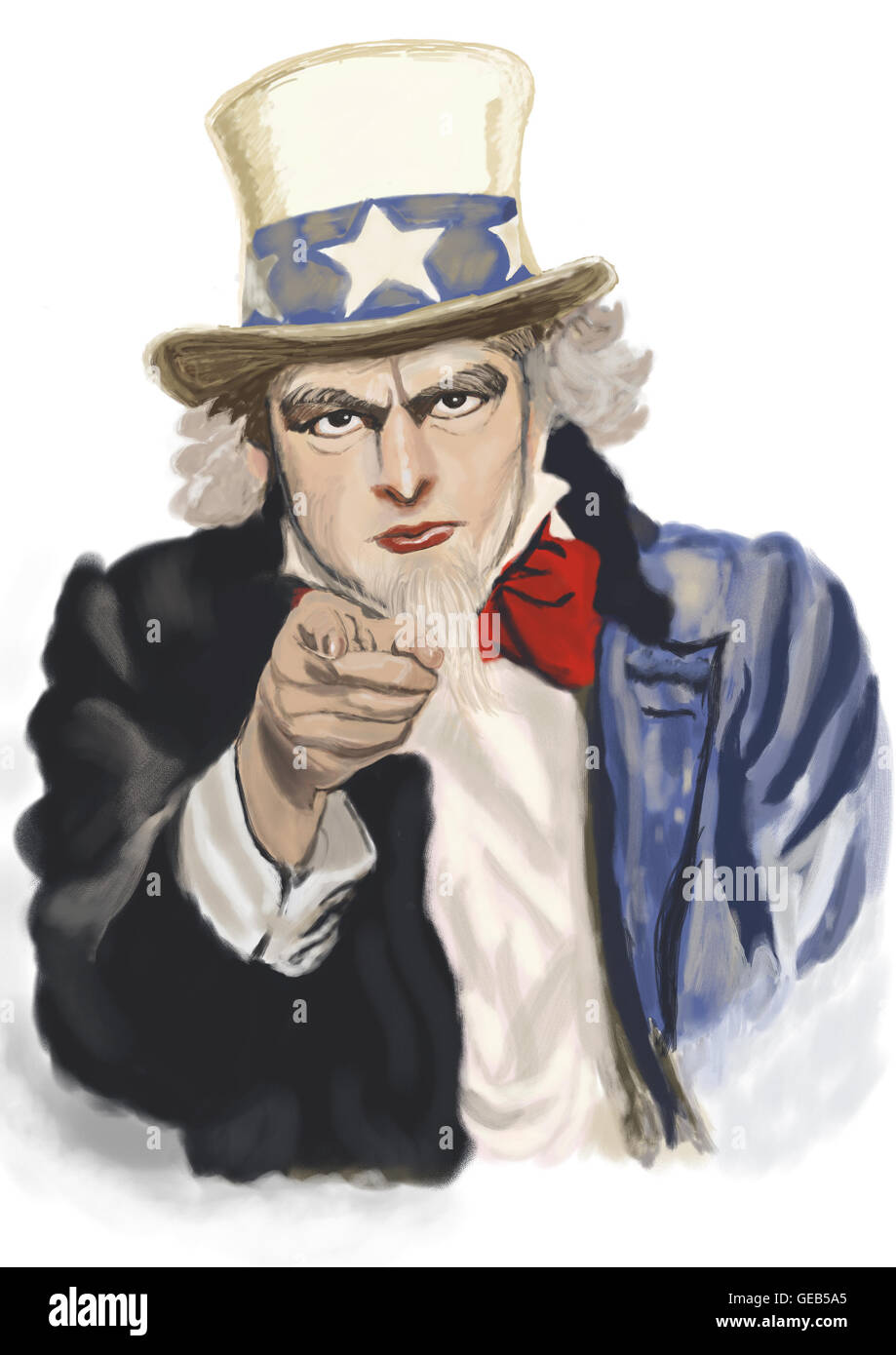 Uncle Sam. Digital painting Stock Photo - Alamy