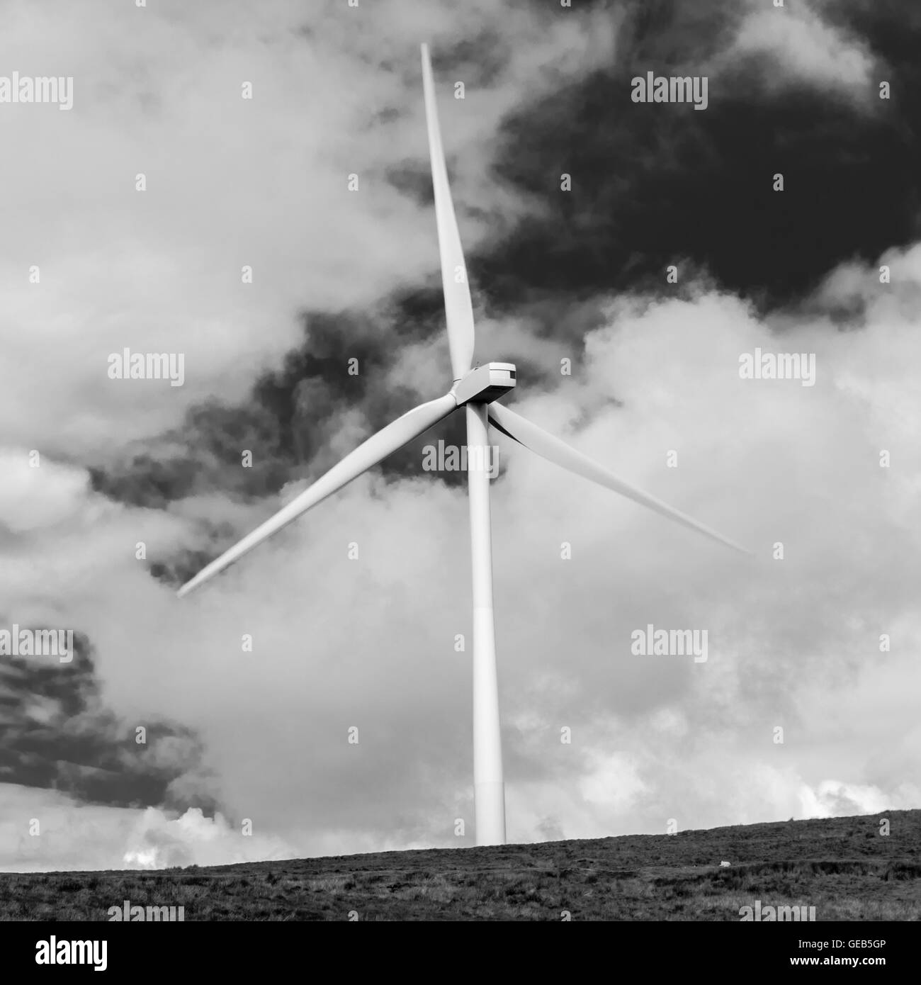 Wind turbine motion Black and White Stock Photos & Images - Alamy