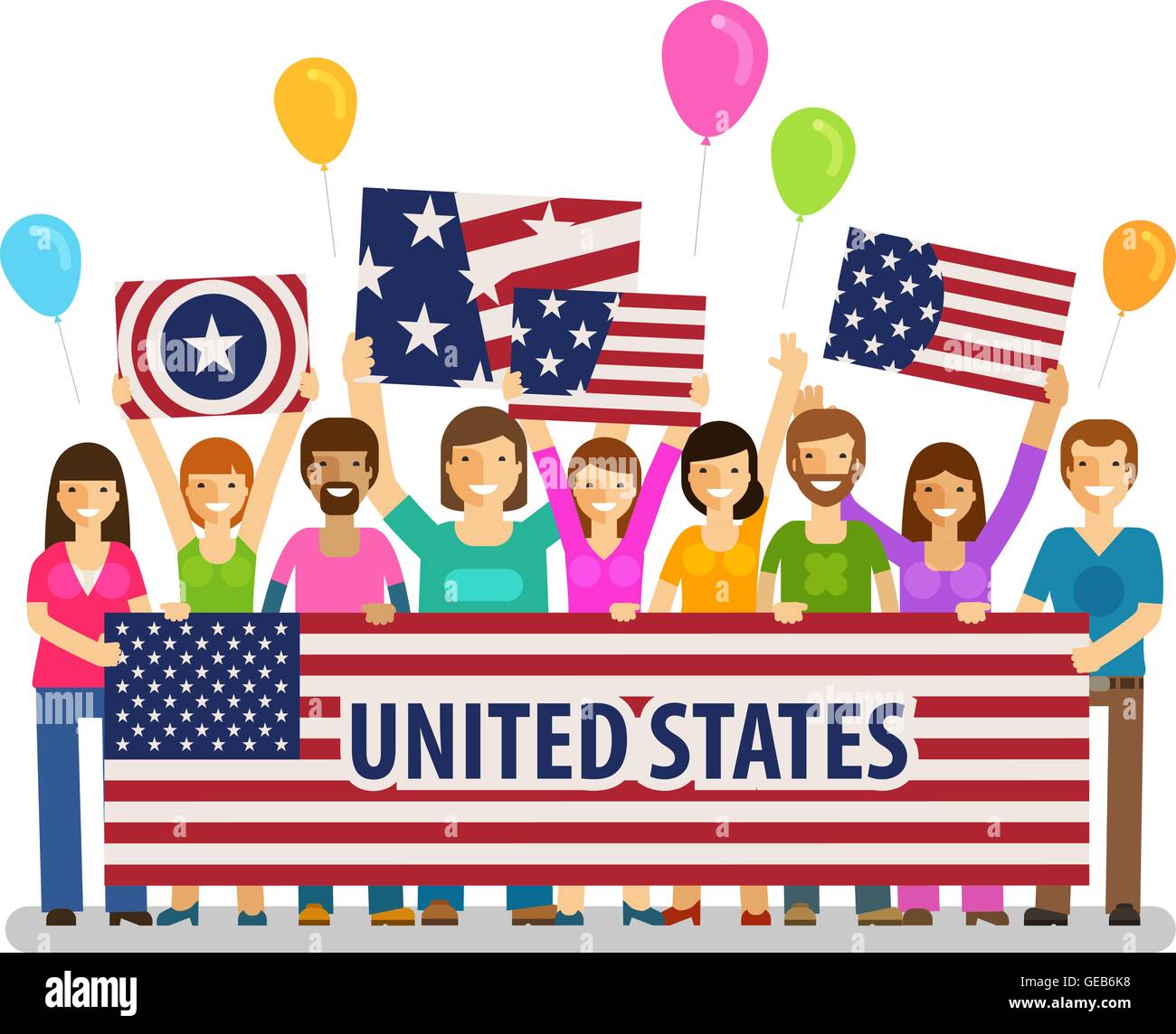 Balloon usa us united Stock Vector Images - Alamy
