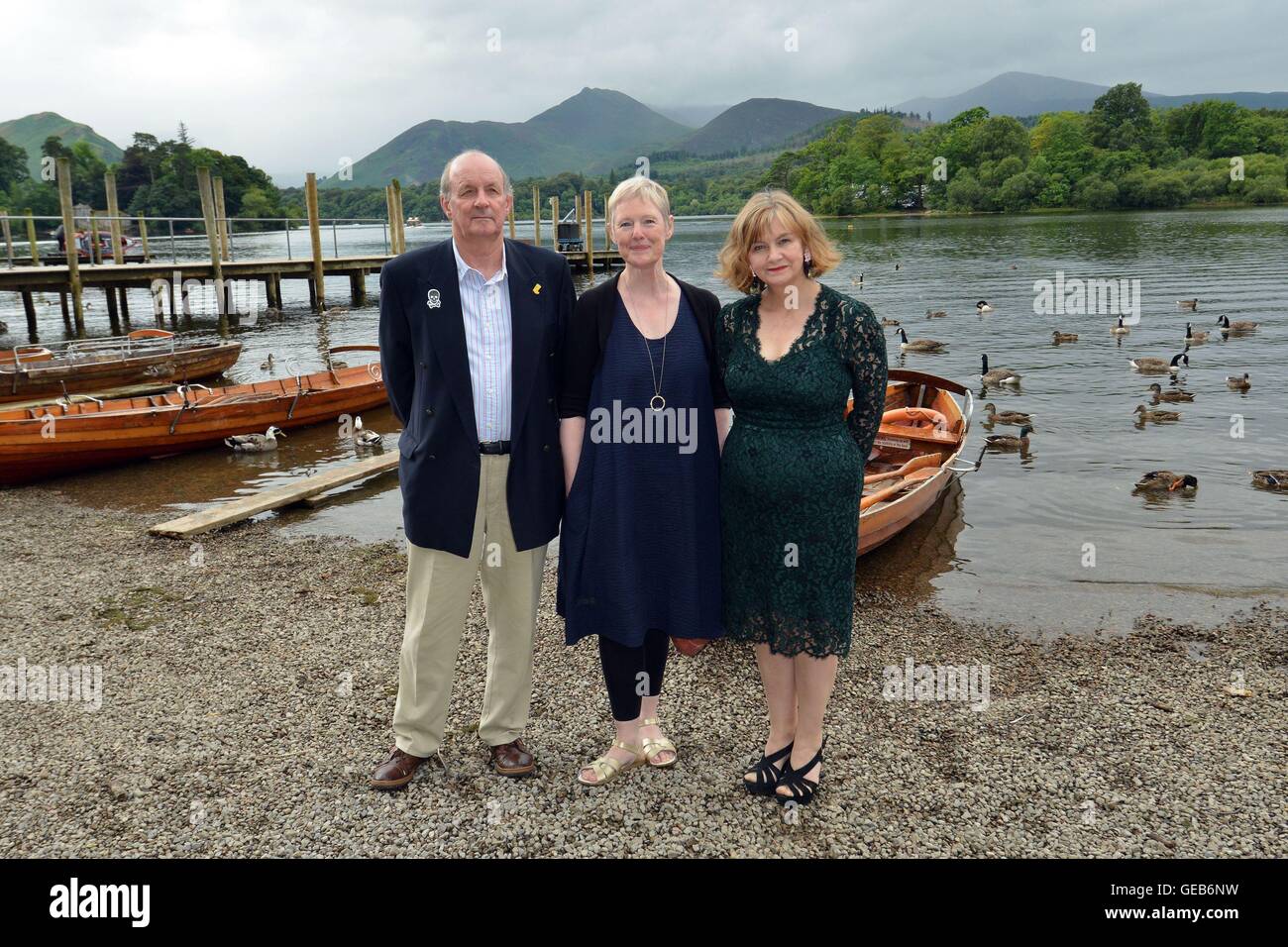 (left to right) Producer Nick Barton, director Philippa Lowthorpe and ...