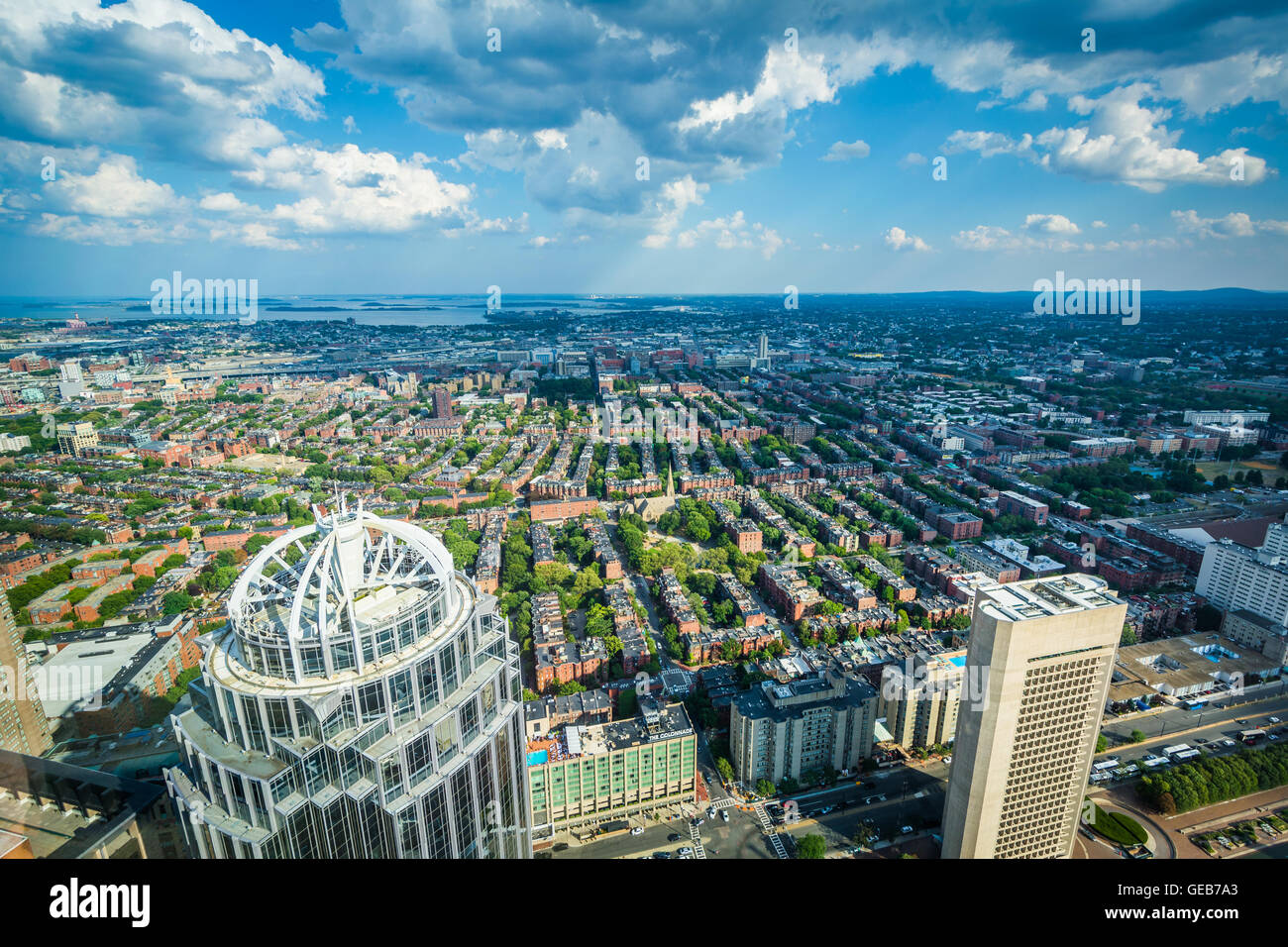 Aerial view boston city hi-res stock photography and images - Alamy