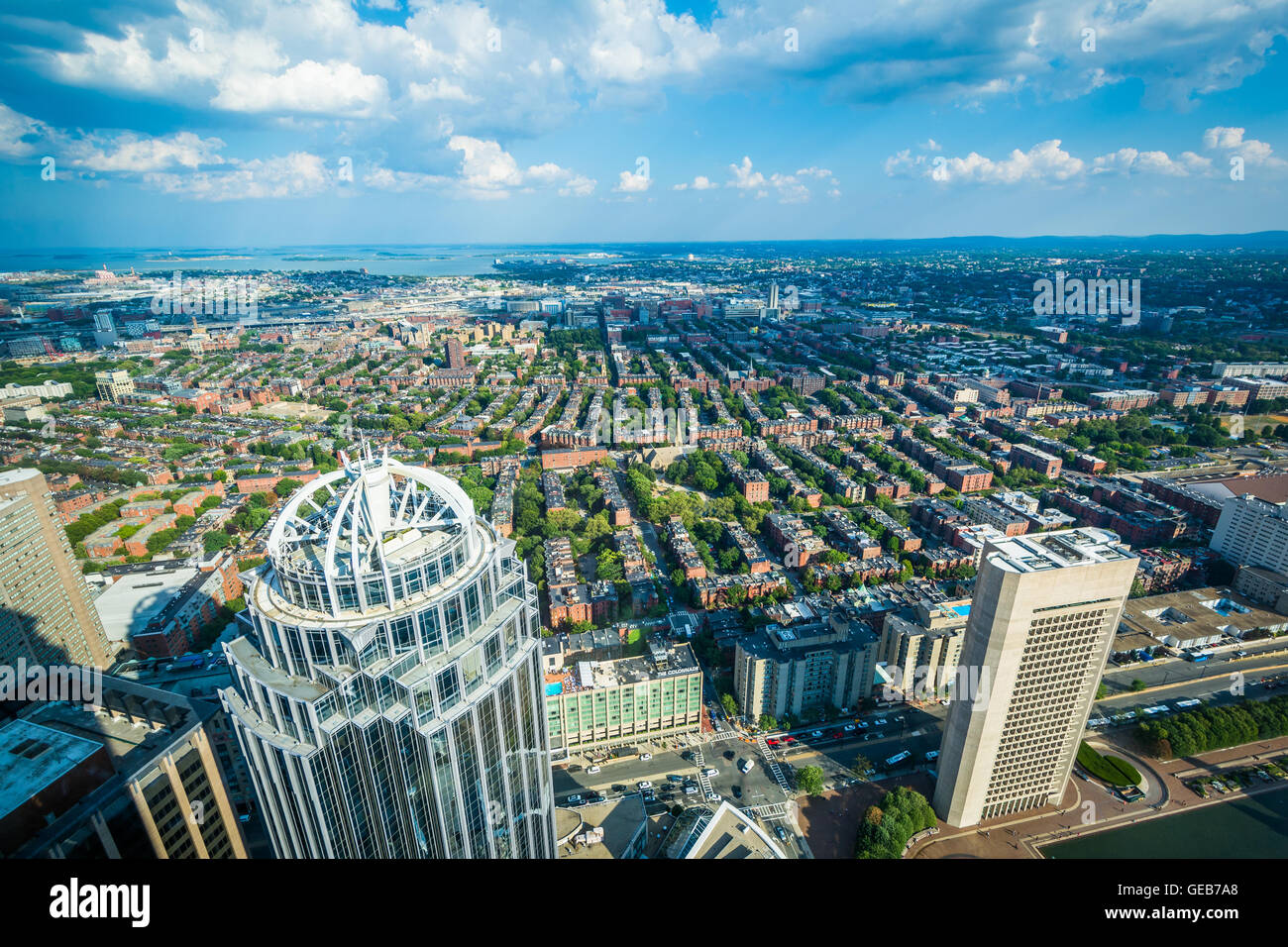 Aerial view downtown boston hi-res stock photography and images - Alamy