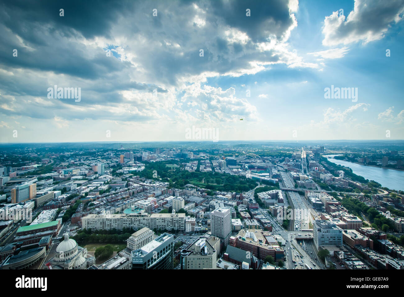 Aerial view downtown boston hi-res stock photography and images - Alamy
