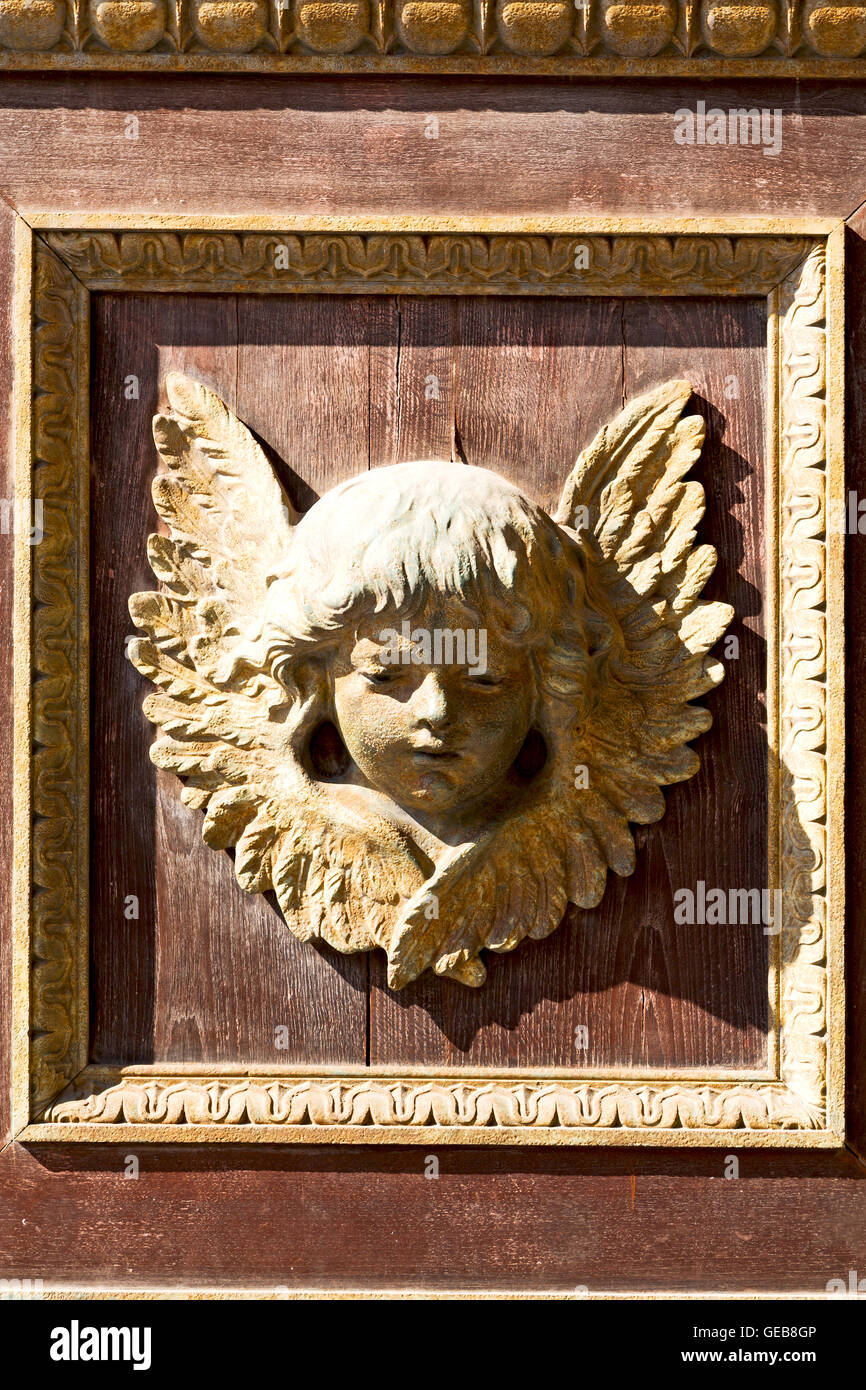 abstract angel texture of a brown antique wooden old door Stock Photo ...