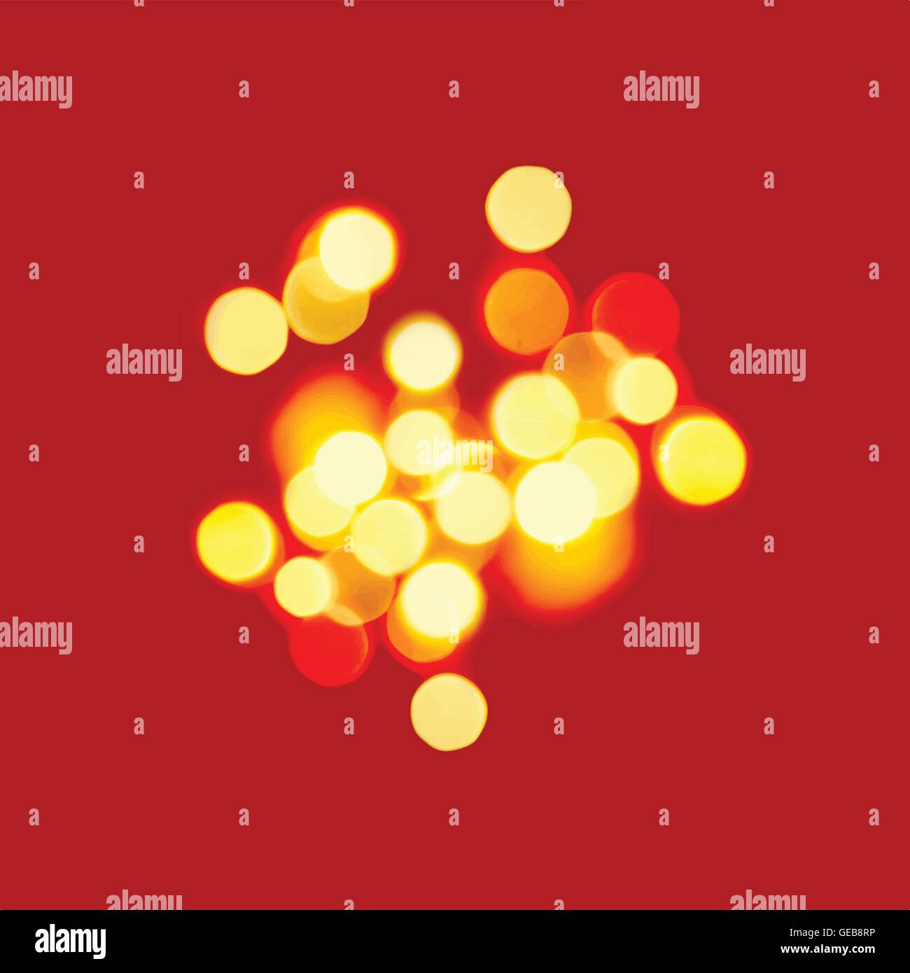 Bright yellow lights on vivid red background Stock Vector Image & Art ...