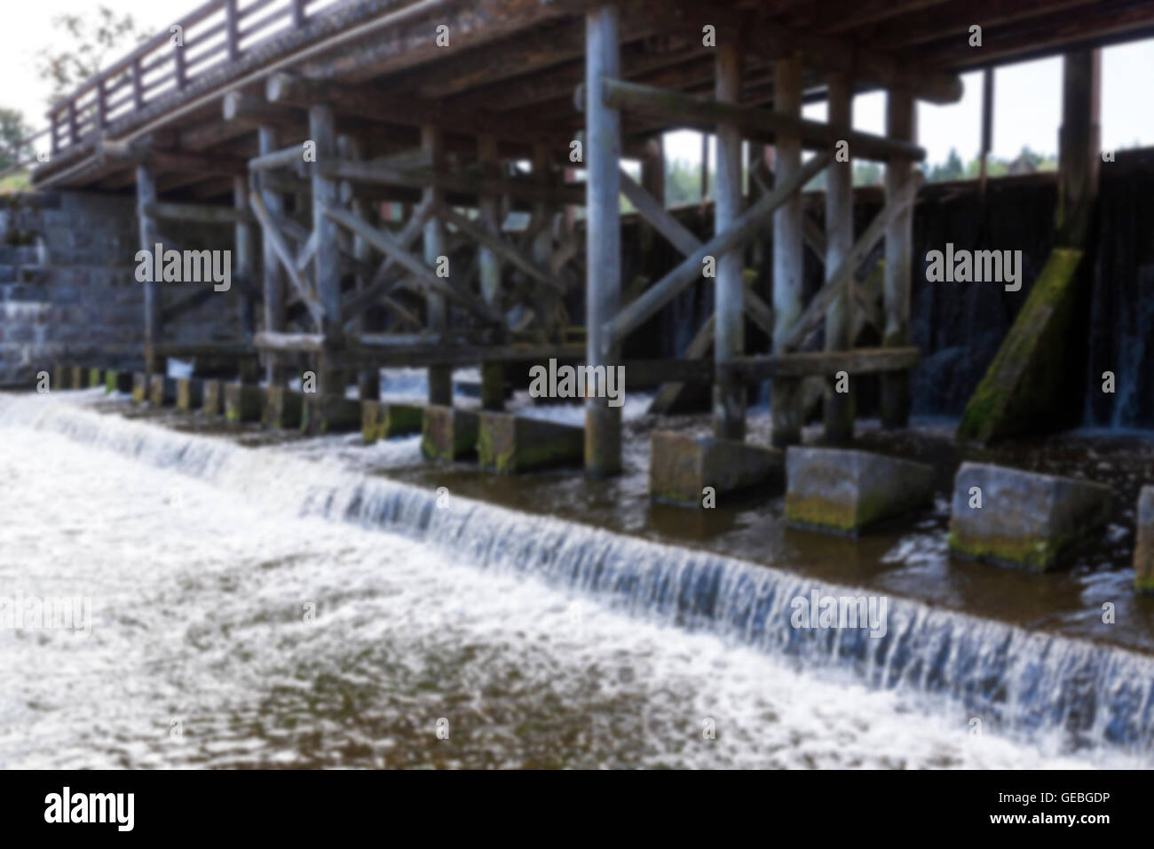 old wooden bridge Stock Photo - Alamy