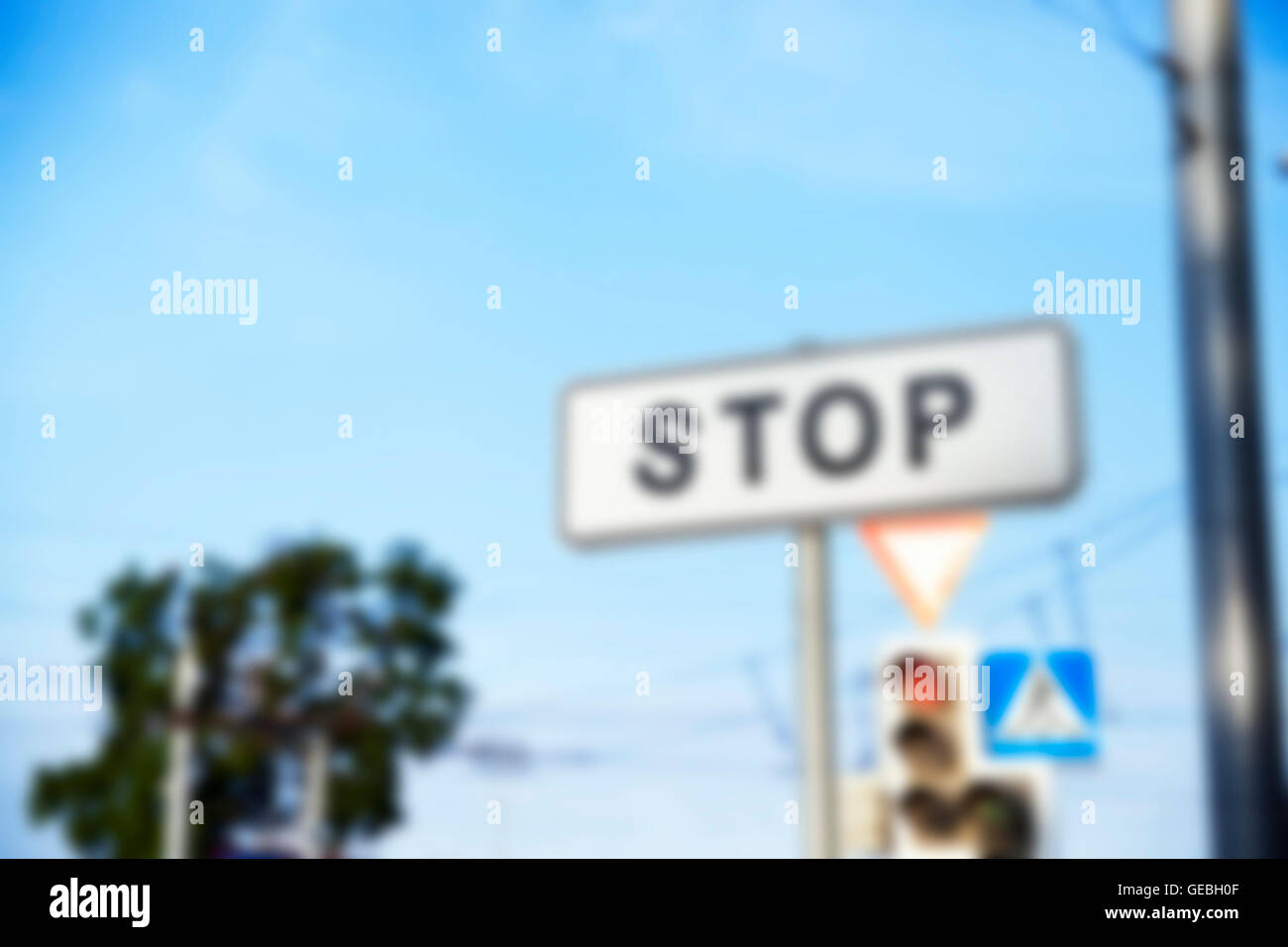 Road stop sign Stock Photo - Alamy