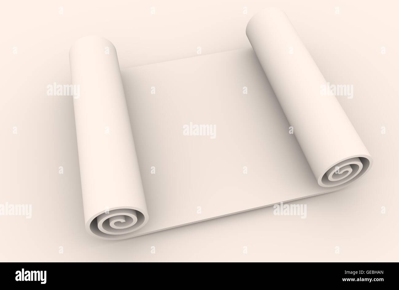 Paper scroll on white background Stock Photo - Alamy