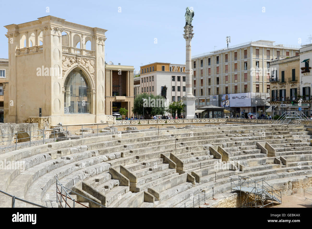 The iconic Roman amphitheatre in Sant'Oronzo square, one of the most ...